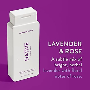 Native Body Wash Natural Body Wash for Women, Men | Sulfate Free, Paraben Free, Dye Free, with Naturally Derived Clean Ingredients Leaving Skin Soft and Hydrating, Coconut & Vanilla, Lavender & Rose, Cucumber & Mint 18 oz - Pack of 3