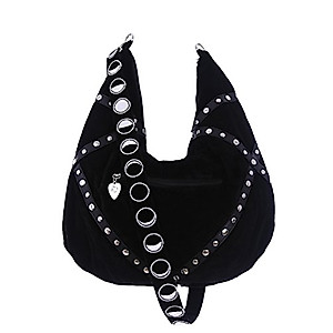 Restyle Moon Child Velvet Hobo Gothic Punk Occult Wicca Day Crossbody Bag Sack