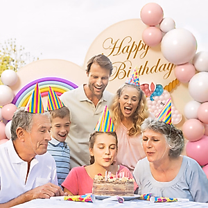 CANKOO 6.6FT Wedding Arch Backdrop Cover, Spandex Fitted Arch Cover for Round Top Chiara Backdrop Stand, Arch Backdrop Stand Cover for Birthday Party Decoration (Beige)