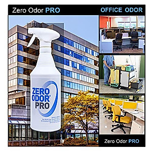 Zero Odor –Professional Odor Eliminator Bundle- Eliminate Extreme Air & Surface Odor– Patented Molecular Technology Best for Strong, persistent odor- Smell Great Again, 32oz & 128oz Refill