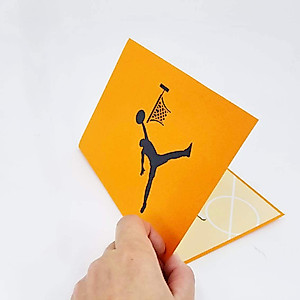 Basketball 3D Pop Up Cards, Basketball Happy Birthday Card, Thank You Cards, Farewell Card, Congratulations Card, Graduation Card, Anniversary Card, For husband, boyfriend, son, daughter | Pop Card