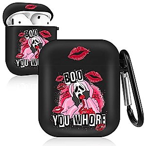 Novastar Compatible with Airpod Case 2nd Generation, Premium Protective Black for Airpods Case 2nd Generation, Shockproof & Stylish Design with Carabiner for Airpods 2nd Generation Case Cover (Black)