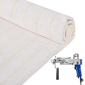 Primary Tufting Cloth with Marked Lines,Rug Backing Fabric,Monks Cloth for Cut/Loop Pile Tufting Gun, Punch Needle (82.7x78.7in)