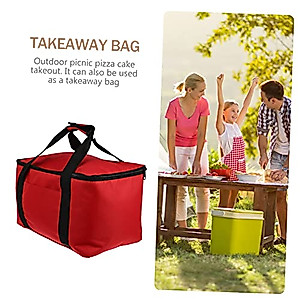 Baluue Pizza Cake Insulation Camping Heater Packing Bags for Suitcases Shopping Bags for Groceries Hot Food Delivery Bags Insulated Food Delivery Bag Insulated Pizza Delivery Bags Red Car