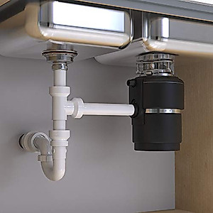 Plumb Pak 333QLK Push Fit Kitchen End Outlet Disposal Kit with P-Trap, White