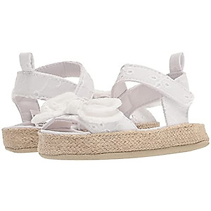 Gerber Baby Girls Espadrille Sandal Crib Shoe, Eyelet, 6 9 Months Infant