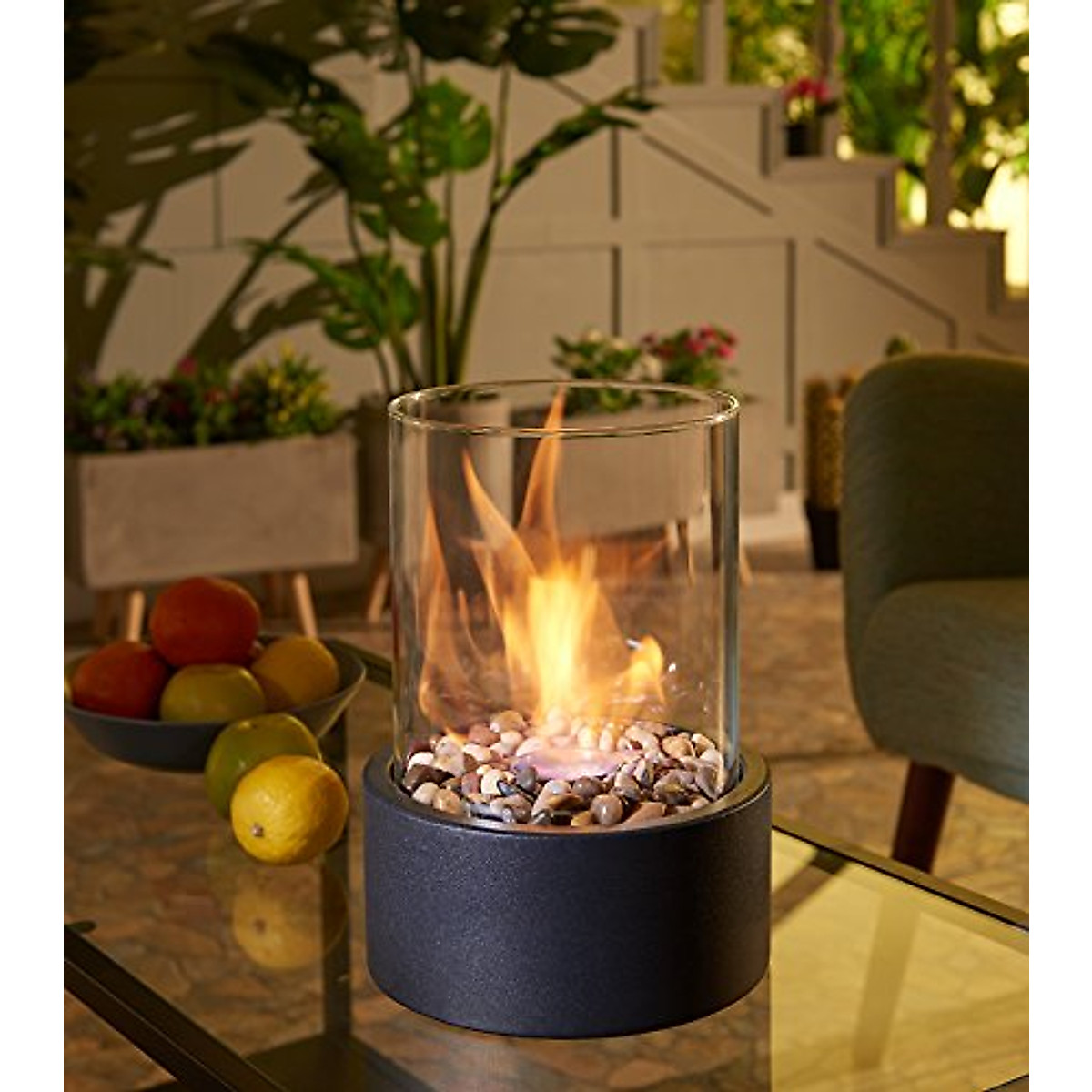 Danya B. Indoor/Outdoor Portable Tabletop Fire Pit – Clean-Burning Bio Ethanol Ventless Fireplace - Small