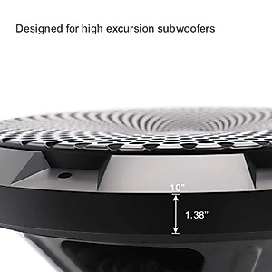 RECOIL 10-Inch High Excursion Black Steel Mesh Subwoofer Grille
