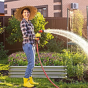 ZICOTO Premium Raised Garden Bed for Outdoors - Sturdy and Easy to Assemble Galvanized Steel Planter Box - Versatile Metal Planter is Perfect to Grow Your Beautiful Herbs, Vegetables and Flowers