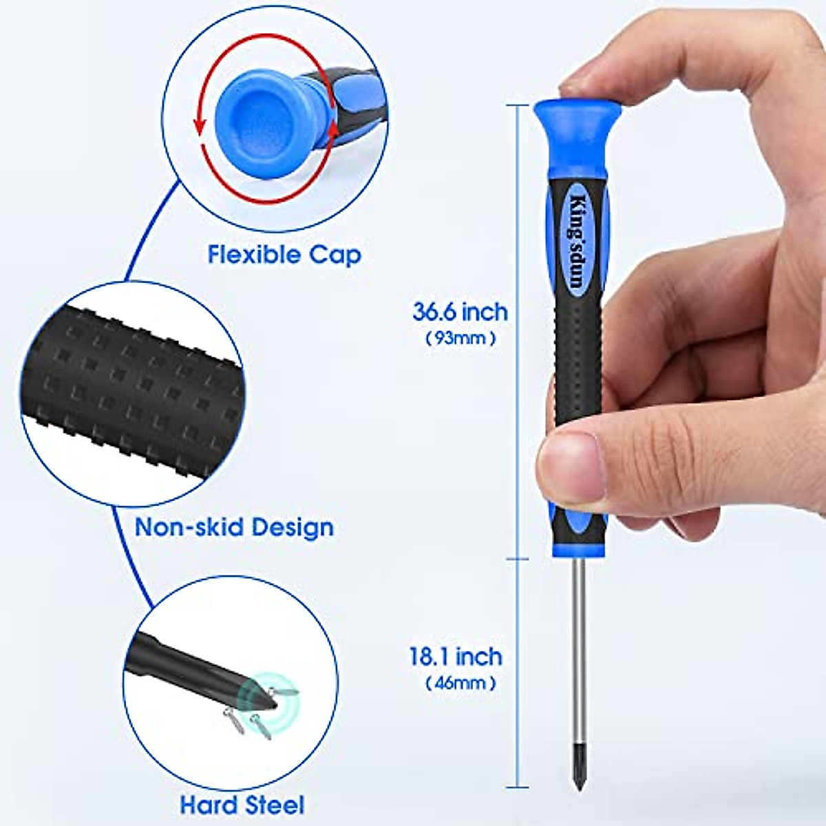 Kingsdun Eyeglass Repair Kits, Eye Glasses Repairing Set with Precision Phillips Flat Head Screwdriver & 1200PCS Screws, Curved Tweezers for Sunglasses, Spectacles & Watch Clock