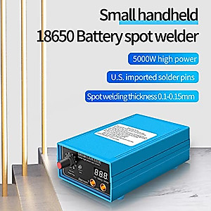 Docreate Handheld Spot Welder,5000W Portable Mini Spot Welder DIY Kit for Sopts Welding 18650/and Nickel Sheet, Adjustable Battery Welding Soldering Machine with Nickel Strip and Spot Welding Pen
