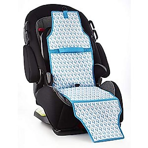 Carats Car Seat Cooler for Baby with COOLTECH - Baby Car Seat Cooling Pad (Penguin Blue)