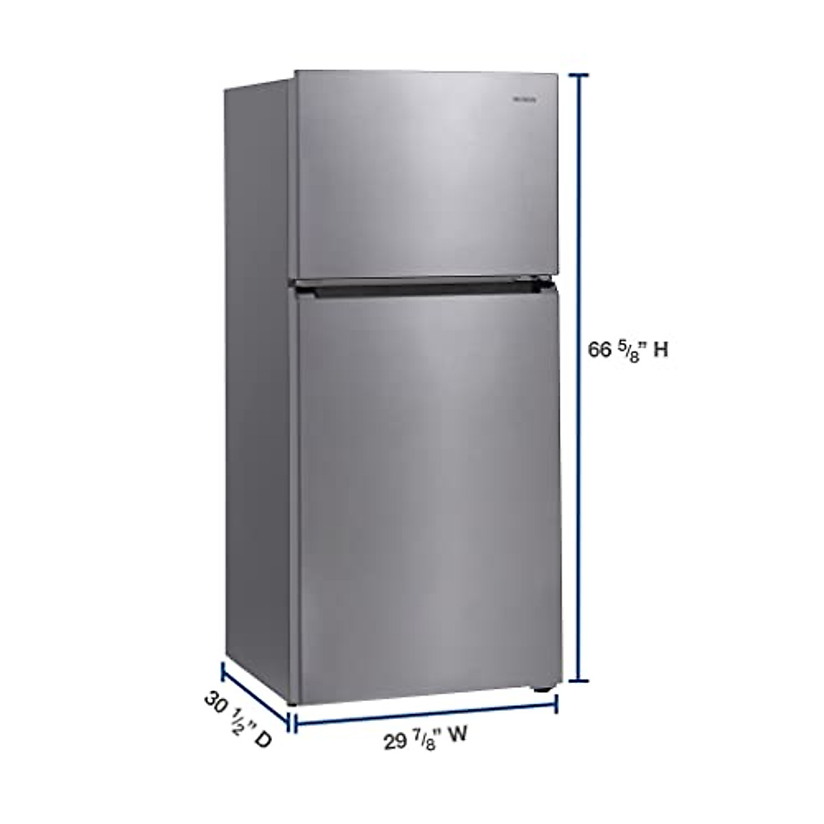 Winia 18 cu. Ft. Top Freezer Refrigerator with Icemaker - Stainless Steel