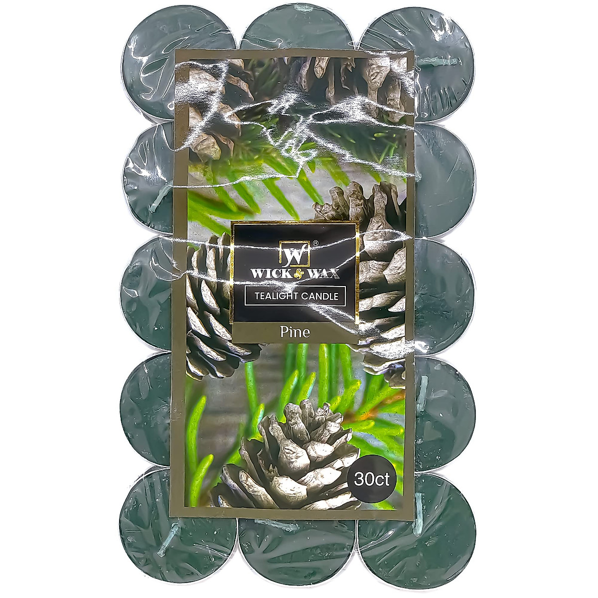 VeZee 60 CT Pine Scented Pleasant Fragrance Tealight A Long Lasting Air Freshener for Holidays, Weddings, SPA, Armotherapy, Meditation, Yoga & All Occasions