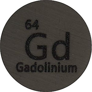 Gadolinium (Gd) 24.26mm Metal Disc 99.9% Pure for Collection or Experiments