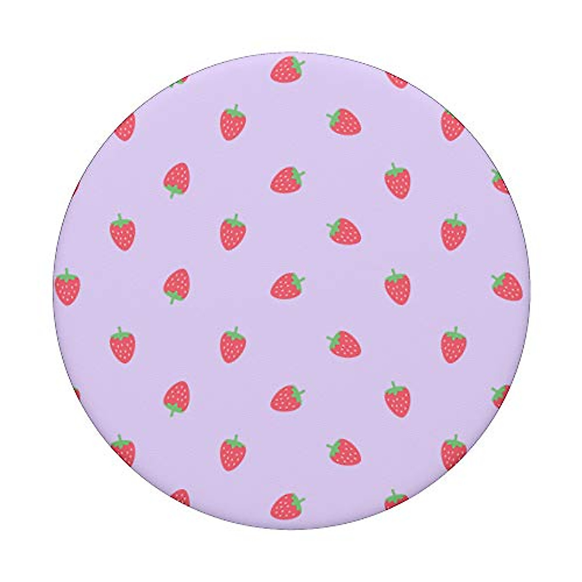 Strawberries Kawaii Cute Pastel Lavender Purple Aesthetic PopSockets PopGrip: Swappable Grip for Phones & Tablets