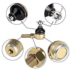 10L0L Golf Cart Tie Rod End Kit for Club Car DS 1976-2008 Gas & Electric, Left-Hand & Right-Hand Thread Ball Joint, OEM# 7539 7540