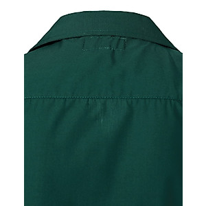 VATPAVE Mens Embroidered Cuban Guayabera Shirts Casual Button Down Short Sleeve Beach Shirts XX-Large Green Camp