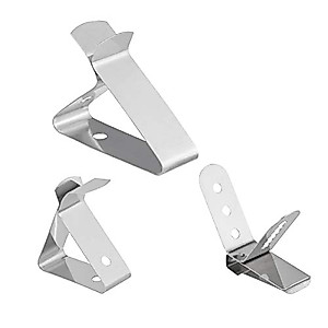 Yardwe 6pcs Thermometer Holder Stainless Steel Pot Clip Pan Clips Probe Holder Kitchen Tool for Fryer Coffee Table (Silver)