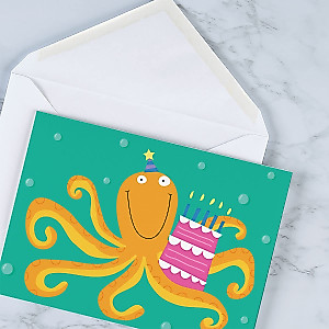 Current Kids Birthday Greeting Cards Value Pack - Set of 16, 8 Unique Designs, Large 5 x 7 Inch Cards, Sentiments Inside, Envelopes Included