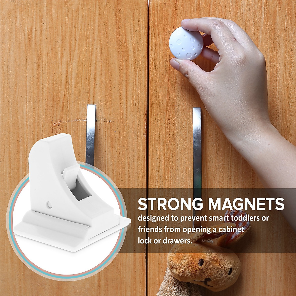 Magnetic Child Safety Cabinet Locks - 12 Lock + 3 Key for Baby Proofing Cabinets, Drawers and Locking Cupboard, Easy Install for Toddler and Childproof with Adhesive Latch, No Tools or Drill…