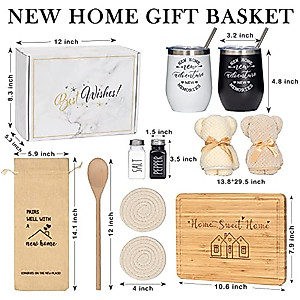 House Warming Gifts New Home(11 Piece Set), Unique Housewarming Gift Baskets for Couples, Clients, Women, New Home Gift for Home, Closing Gifts for Home Buyers, First Home Gift Ideas, New Apartment