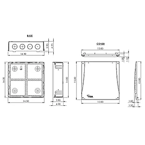 ICC 14” Plastic Structured Wiring Enclosure, Media Enclosure with Voice, Data, and Video Modules with Cover, Recessed Wall Box for Distribution of Networking Services, White