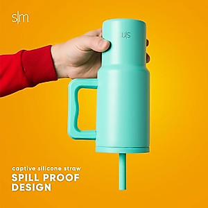 Simple Modern Disney Kids 24 oz Tumbler with Handle and Silicone Straw Lid | Spill Proof and Leak Resistant | Stainless Steel Bottle | Gift for Kids Boys Girls | Trek Collection | Tropical Stitch