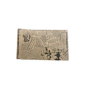 50 Qty 6" x 9" Newspaper Print Flat Plain Paper Gift Bags or Patterned Decorative Bags for candy, cookies, merchandise, pens, Party favors, showers, holidays, events and gifts