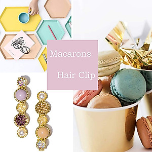 20 Pcs Macaron Pearl Hair Clips/Pins/Barettes Acrylic Handmade Gifts for Girls Women Fashion Hair Accessories for Party Wedding