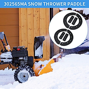 Rubber 302565MA Snow Thrower Paddle - Augymer Snow Blower Replacement for Craftsman Murray Snowblower