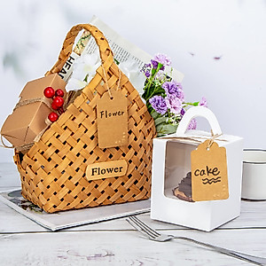 SallyFashion 120 PCS Hearts Gift Tags, Valentine Hearts Paper Tags Convex Love Label Craft Hang TagsValentines Day Gift Wrapping DIY Crafts Wedding Anniversary