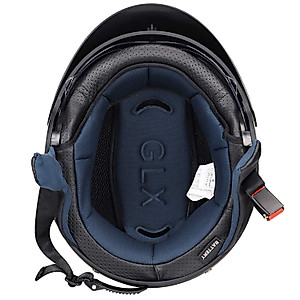 GLX M14 Open Face Motorcycle Helmet - Matte Black, Small - DOT Approved