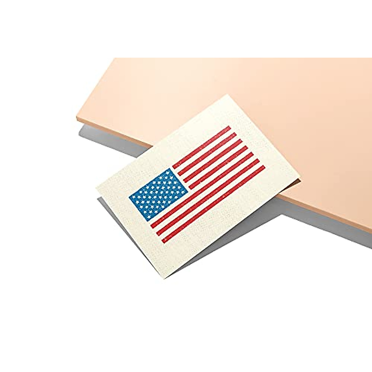 Twigs Paper - American Flag Note Cards - 12 Blank Patriotic Greeting Cards With Envelopes - Eco Friendly Stationery - 5.5 x 4.25 Inch - Made In USA