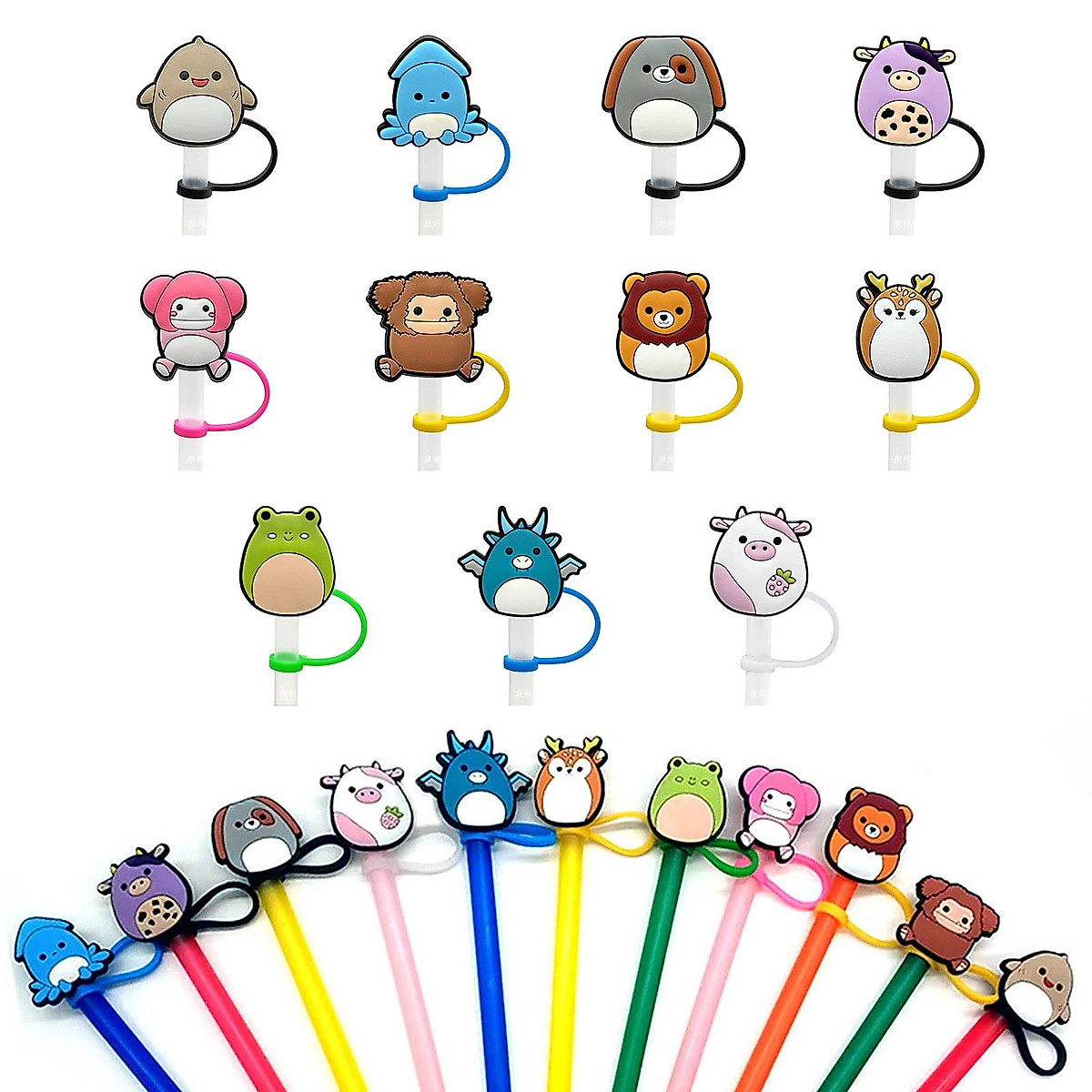 Silicone Straw Covers Cap-Straw Covers for Reusable Straws for 6-8 mm-Straw Stoppers-Splash Proof Straw Tip Cover-Reusable Drinking Straw Tips Lids Dust-Drinking Straw Cover Travel Home Outdoor (B)