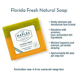 Naples Soap Company Cult Classics Collection Gift Set – Natural Soap, Body Butter, Sea Salt Scrub, Shampoo and Conditioner Bars – Eco-Friendly, Cruelty-Free, No Parabens or Silicones – Florida Fresh