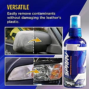 Car Cleaner Spray, Anti Scratch Hydrophobic Polish Nano Coating Agent with Sponge, 9H Super Ceramic Car Coating Hydrophobic Glass Coat for Car Paint Long-Lasting Protection (100ml)