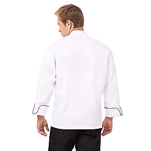 Chef Works Men's Sicily Executive Chef Coat, White, X-Large