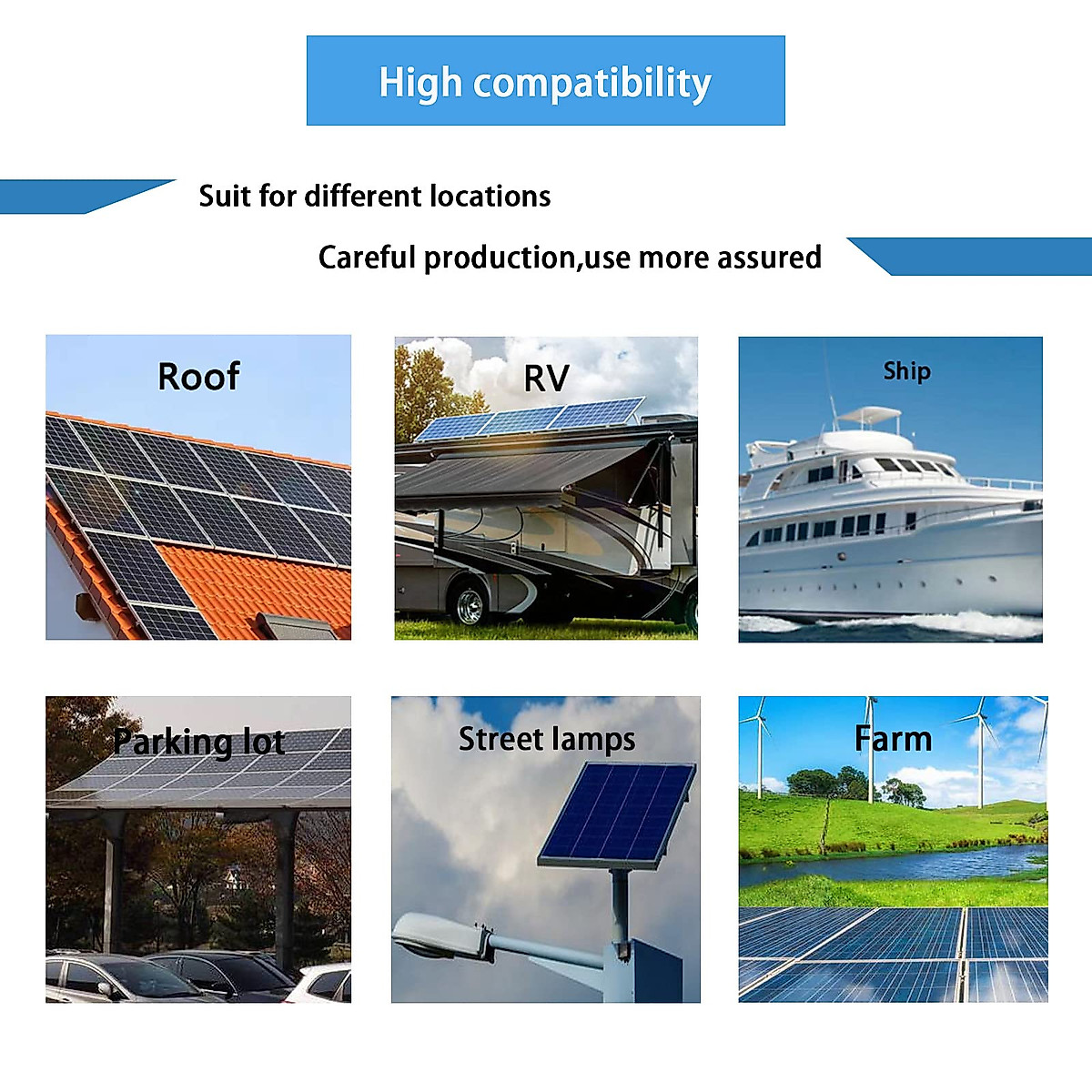 Solar Connectors Y Branch Parallel Adapte Solar Cable Wire Plug Tool Kit forSolar Panel Parallel Connectors with Reverse Current Protection Charge for Power Power Stations Outdoor Generators
