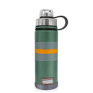 XDCHLK Stainless Steel Thermos Flask Vacuum Sports Tumbler Heat Preservation Water Bottle Portable Mug Insulated Cup (Color : Black, Size : 1000ml)