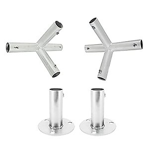 Simond Store Canopy Fittings KIT for Frame Slant Roof, Low Peak Connectors for Carport Frame Boat Shelter Outdoor Canopies Party Tents Garage Batting Cage Garden Shade