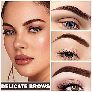 Eyebrow Pomade Cream,Brow Pomade Gel Naturally Long Lasting Waterproof,Delicate and Smooth Eye Brow Makeup Cosmetics with Eyebrow Brush - Dark Brown