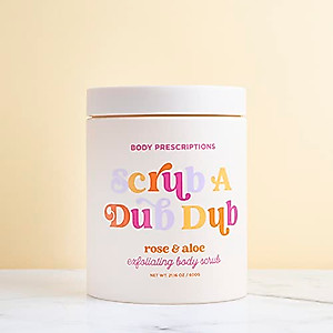 Body Prescriptions Exfoliating Body Scrub – Body Cleanser for Nourished, Ultra-Smooth Skin, Rose and Aloe