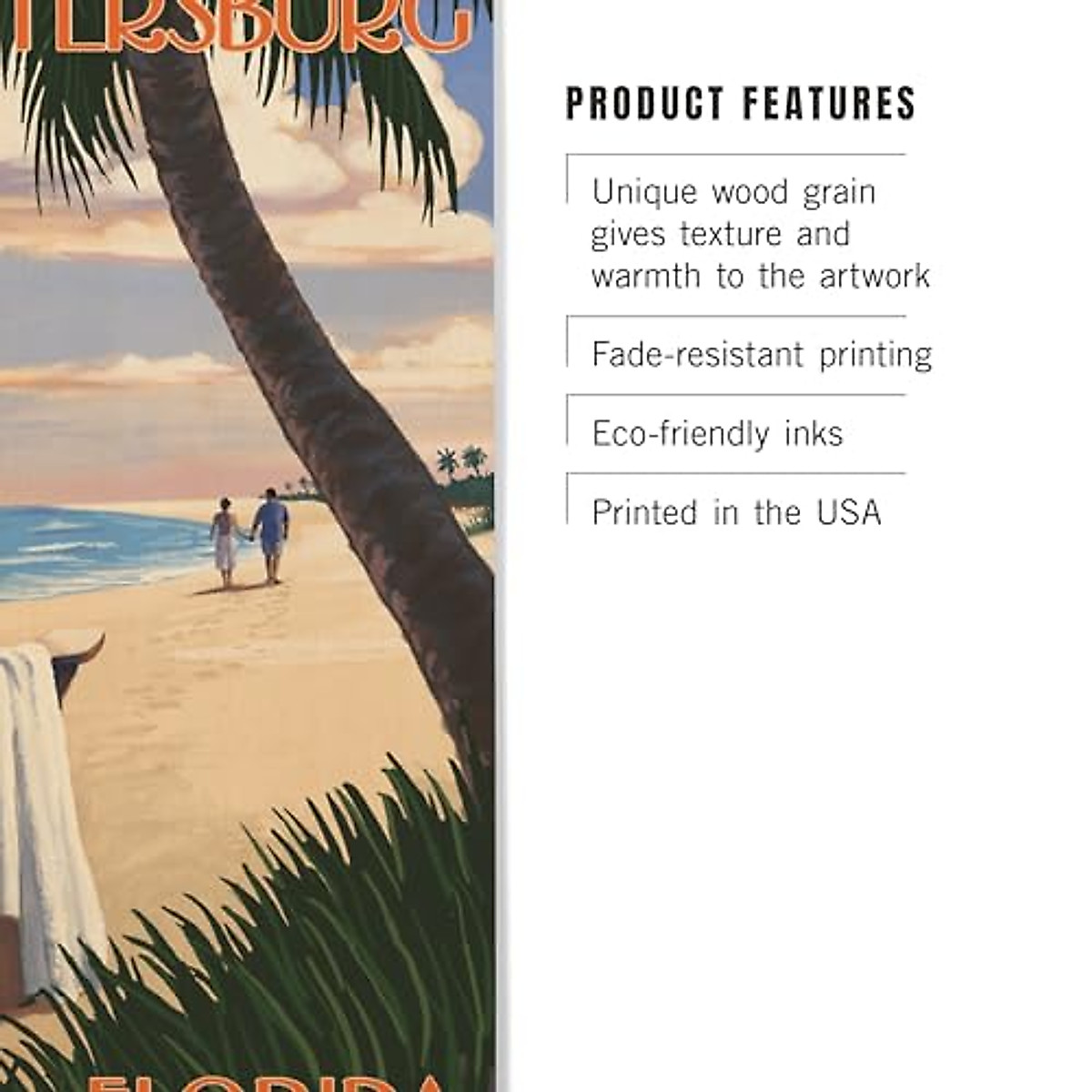 Lantern Press 6x9 Inch Wood Sign, Ready to Hang Wall Decor, St. Petersburg, Florida, Adirondack Chair on the Beach