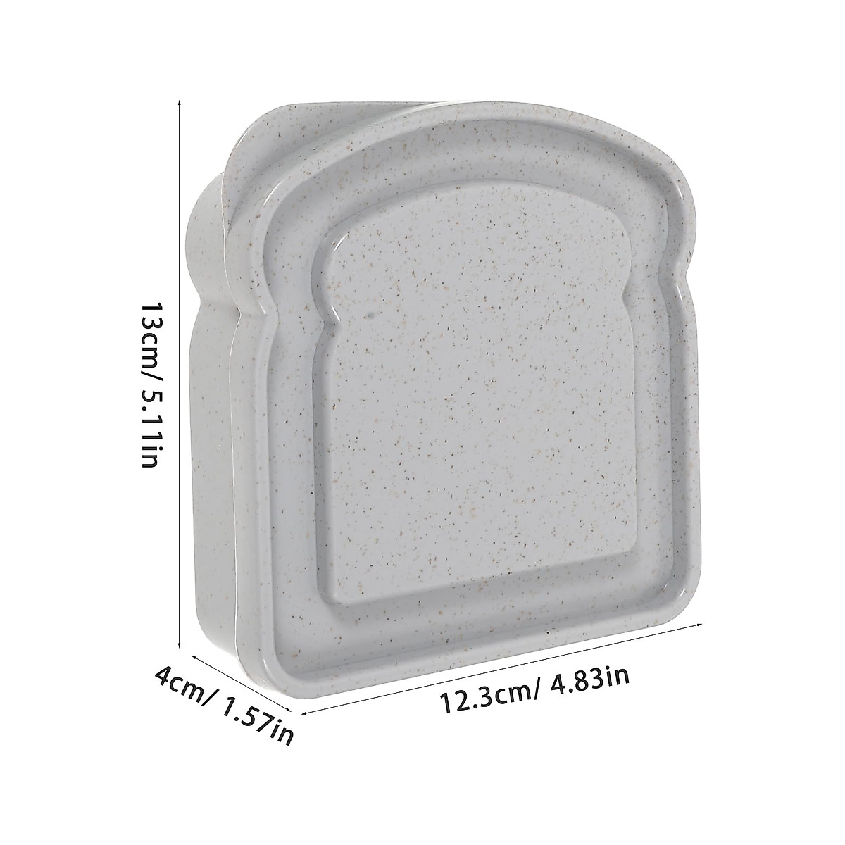 CALLARON 4 Pcs Sandwich Keeper, Reusable Sandwich Containers, Toast Shape Bread Box with Lid, Portable Sandwich Box, Food Fresh Keeping Box, Sandwich Containers for Lunch Boxes 4.8 x 5.1 inch