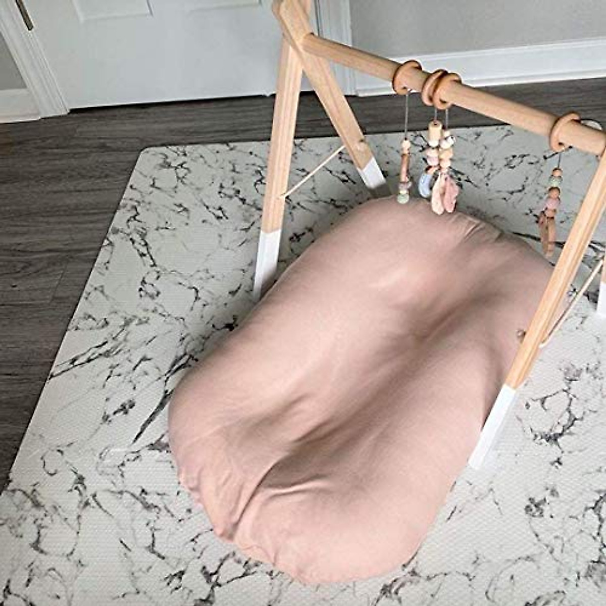 Nora's Nursery Baby Foam Play Mat - Foam Floor Tiles - Baby Mat for Floor - Foam Playmat for Babies & Toddlers - Interlocking Floor Mats for Nursery and Playroom - EVA Foam Mat - 48x48 - Marble Design