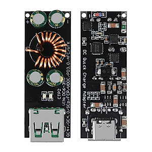 XIITIA 6pcs 60W 6-35V DC to USB-C PD 3.0 QC4.0 Type-A QC3.0 DC Fast Charge 12V 24V Step-Down Power Module USB Type-C Mobile Phone Quick Charge Adapter