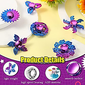 24 Pcs Cool Fidget Spinners Metal Looking Fidget Spinner Toy Finger Spinners Fidget Toy Pack Stress Relief Hand Spinner for Adults Teens Anxiety Party Favor Stocking Goodie Bag Stuffers Gift