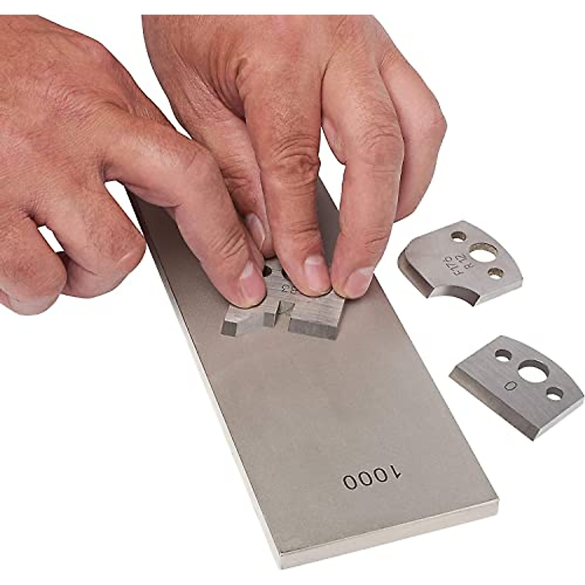 Trend Diamond Sharpening Stone Kit, 8 x 3 Inch Double Sided (300/1000 Grit) Bench Stone with Pouch, Cleaning Block & Non-Slip Mat, DWS/CP8/FC