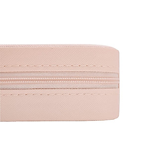 TRODANCE Mini Jewelry Case, Small Travel Jewelry Organizer, Portable Jewelry Box Mini Storage Organizer Display Box For Rings Earrings Necklaces (Pink-4)